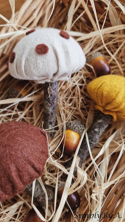 DIY Decorative Mushrooms 🍄 | Easy Fall Craft Idea #diy #falldecor # ...