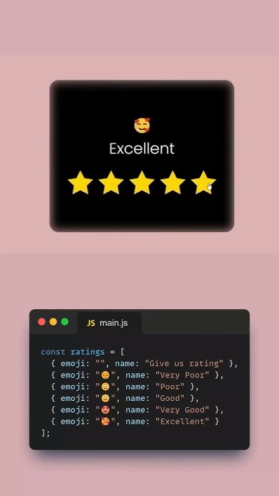 Five Star Rating Animation⭐️using Css Html And Js Technology Css Html Coding Javascript