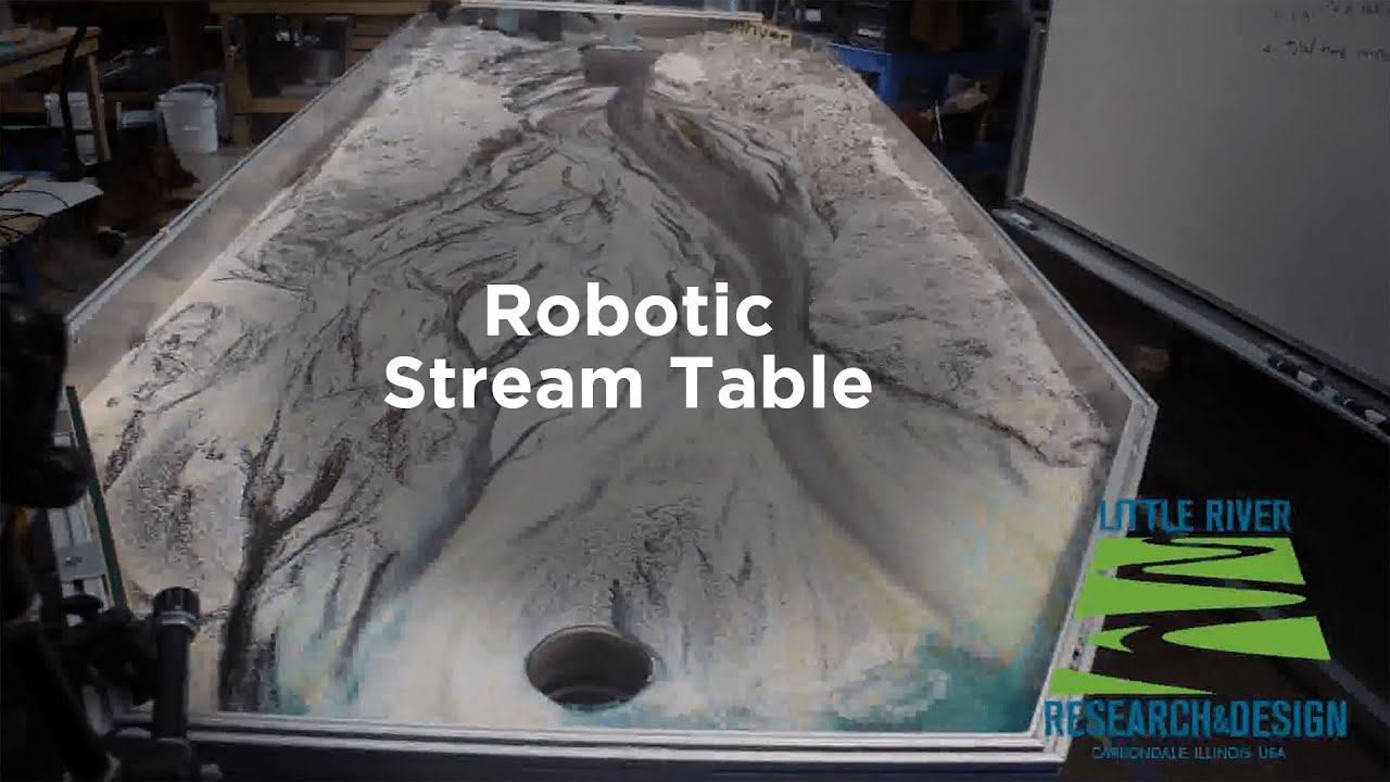 Robotic Stream Table - First Experiment - YouTube