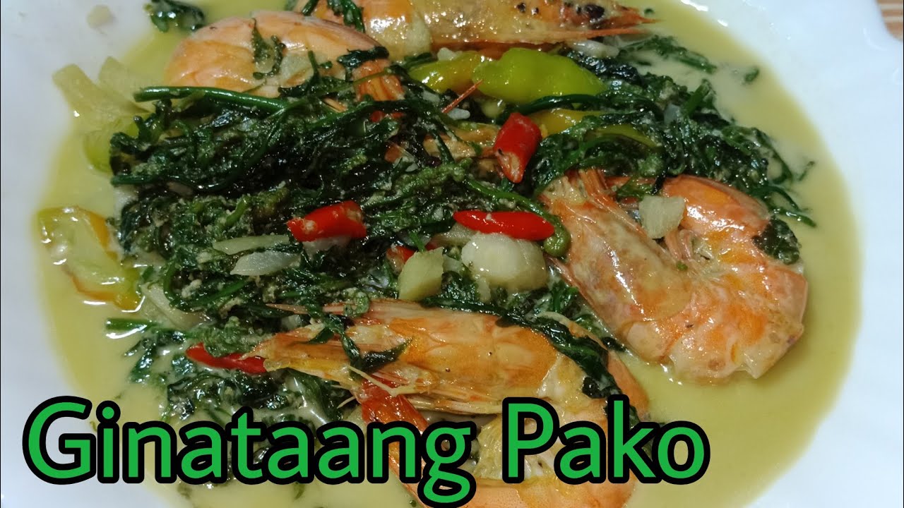 Ginataang Pako with Hipon Recipe/Lutong Bahay Recipe - YouTube