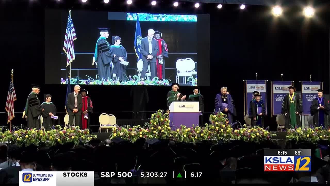 Hundreds of graduates walk across the stage at LSU Health Shreveport ...