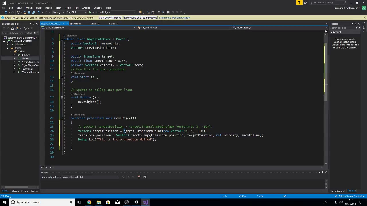 Messing With Unity. Lets Make a side Scroller part 4 - YouTube