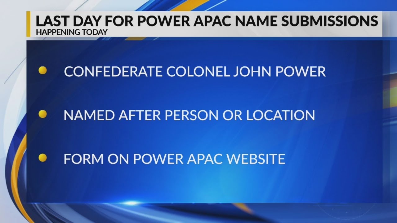 Power APAC seeking nominations for new namesake - YouTube