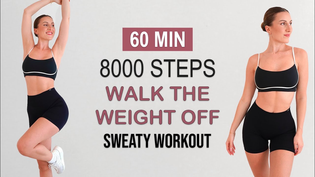 8000 STEPS IN 60 MIN High Intense Walking Workout To Lose Fat Dancy
