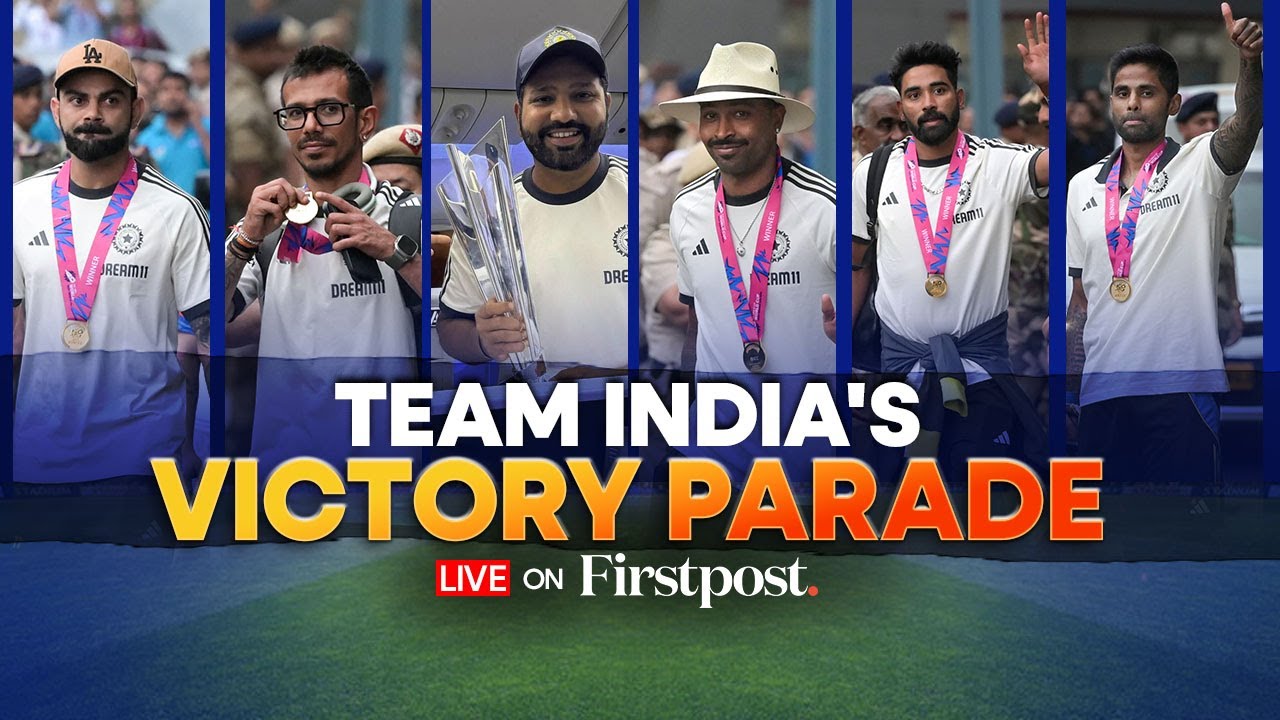 LIVE: Indian Cricket Team Arrives in Mumbai for T20 World Cup Victory ...