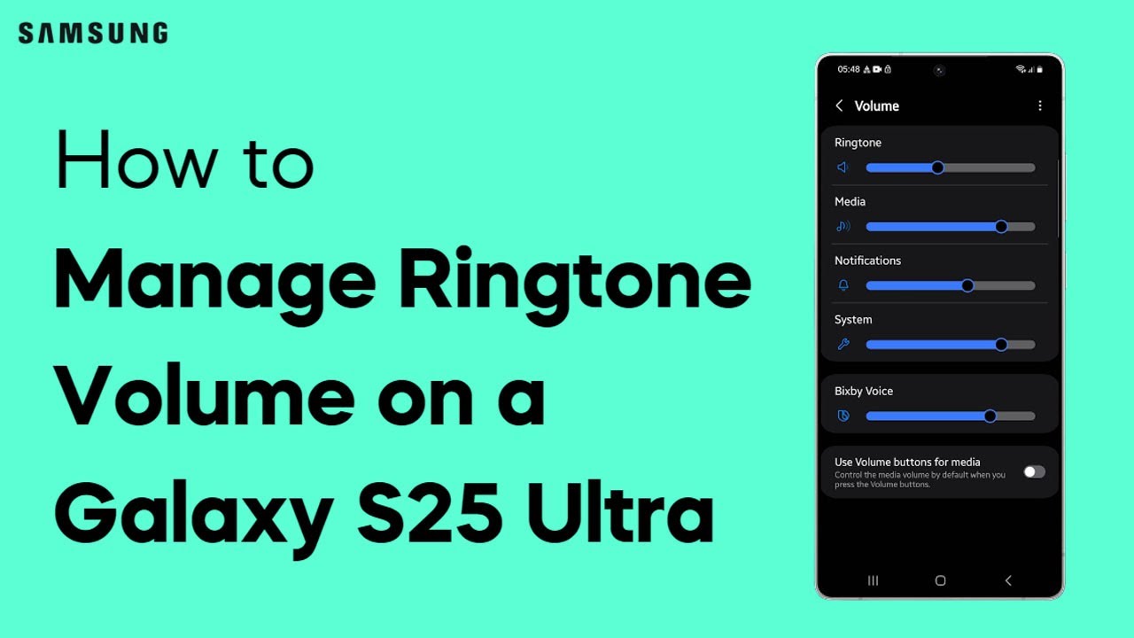 How to Increase/Decrease Ringtone Volume Sound on Galaxy S25 Ultra - YouTube