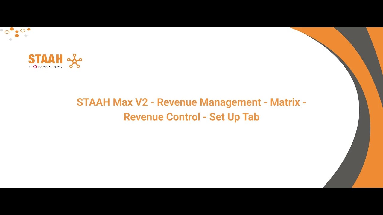 STAAH Max V2 - Revenue Management - Matrix - Revenue Control - Set Up ...