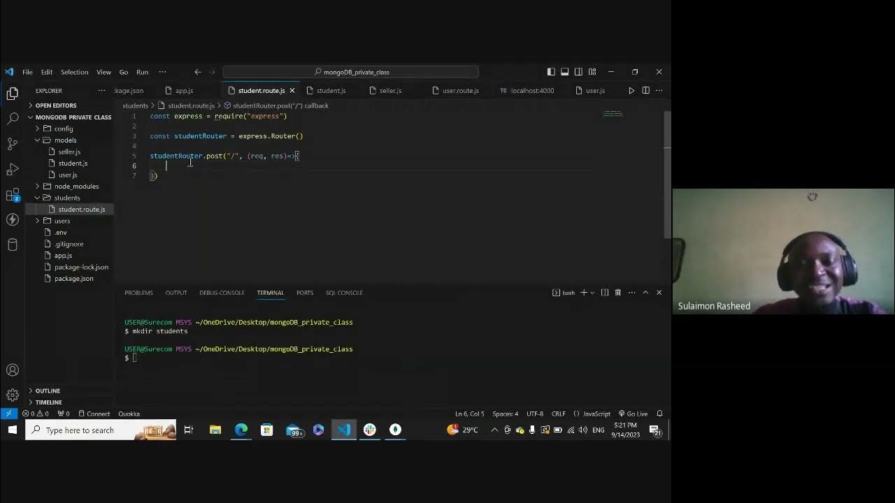 Mapping your API with mongoDB using mongoose(part 1) - YouTube