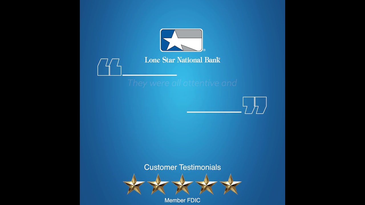 Lone Star National Bank Logo Serving At The Lone Star National Bank