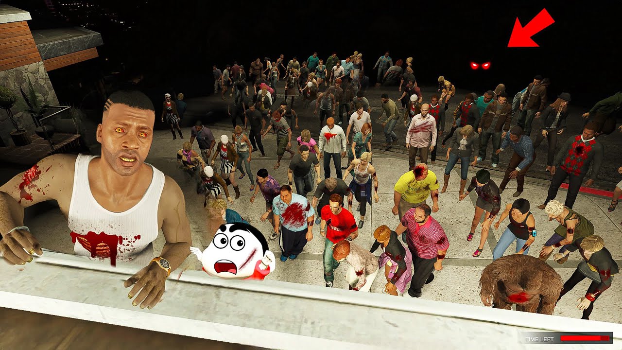 Franklin Become Zombie , Shinchan & Avengers Save Franklin & Los Santos ...
