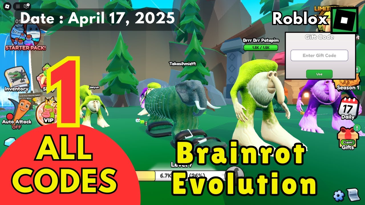 ALL Working Codes | Semua Kode Brainrot Evolution Roblox, April 17 ...