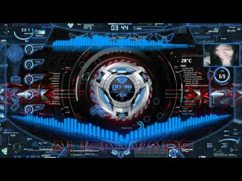 allienware desktop theme & rainmeter bluevision & tech b