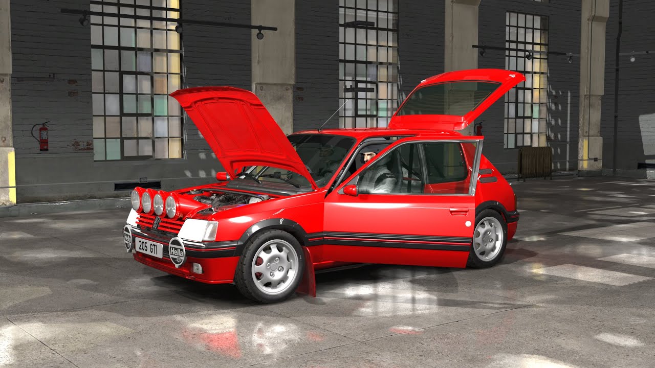 Peugeot 205 GrA test Coppa Paolino Teodori Assetto Corsa - YouTube