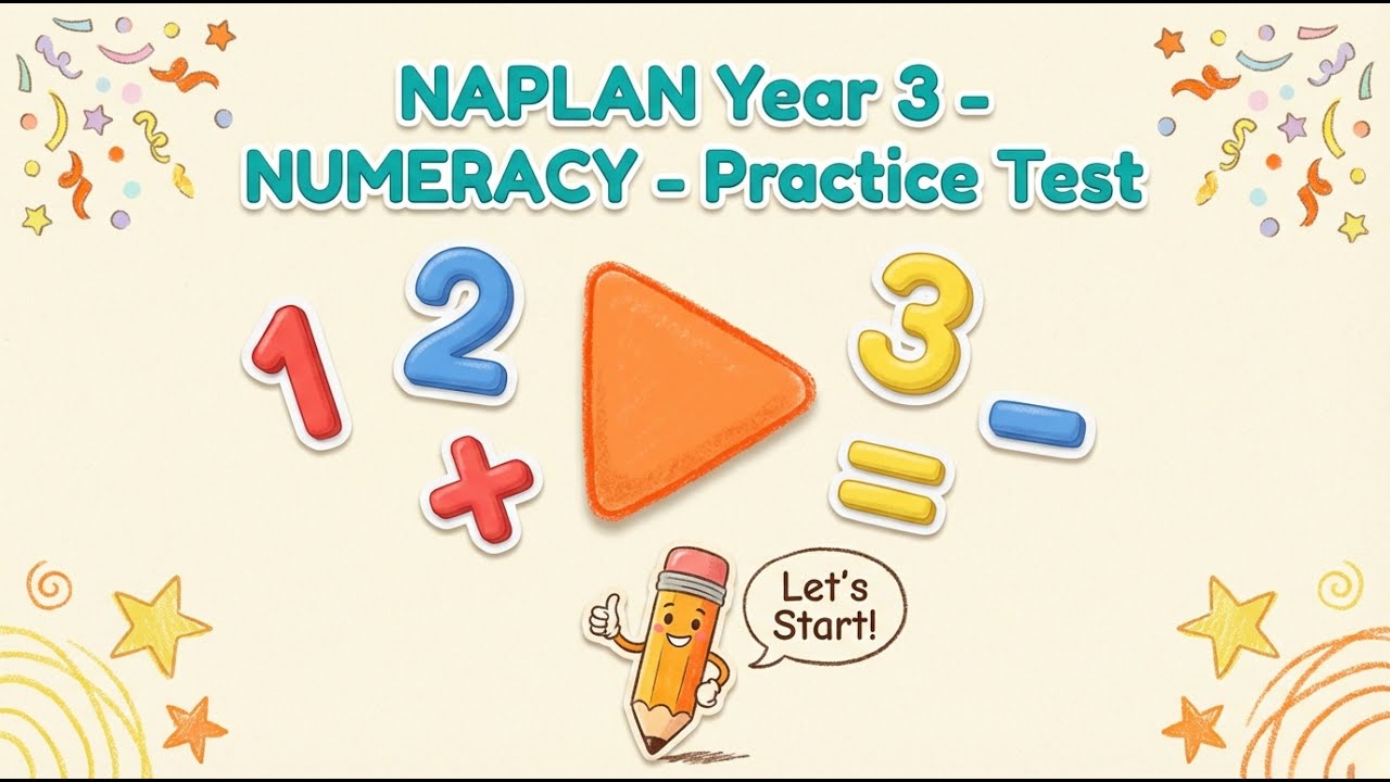 NAPLAN Year 3 Numeracy! Practice Test - 35 Questions with Answers ...