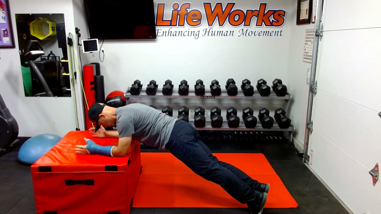 Elevated Plank Side Steps - YouTube