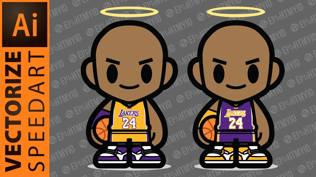 Vectorize Speedart - Kobe Bryant Chibi - YouTube