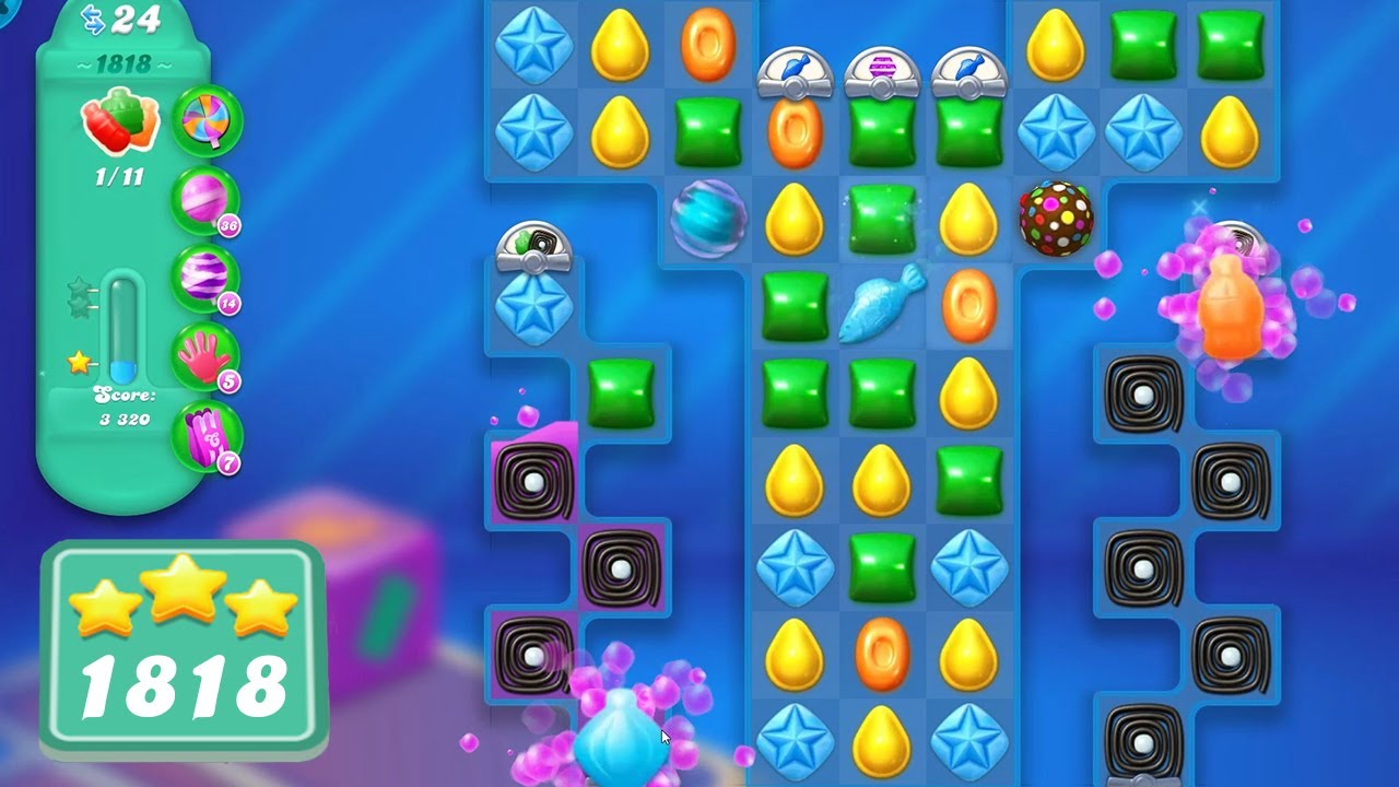 Candy Crush Soda Saga Level 1818 || 3 Stars 🌟🌟🌟 - YouTube