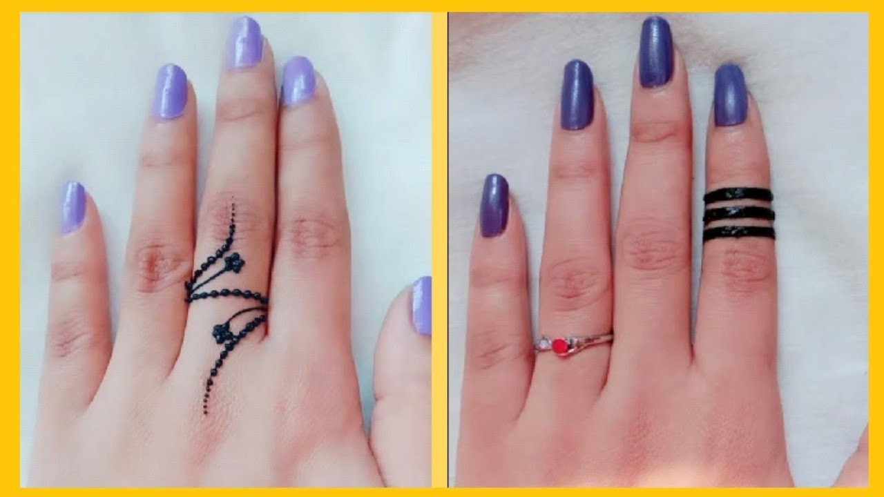 Simple Ring Mehndi design ideas | Beautiful & Easy Mehndi design Step ...
