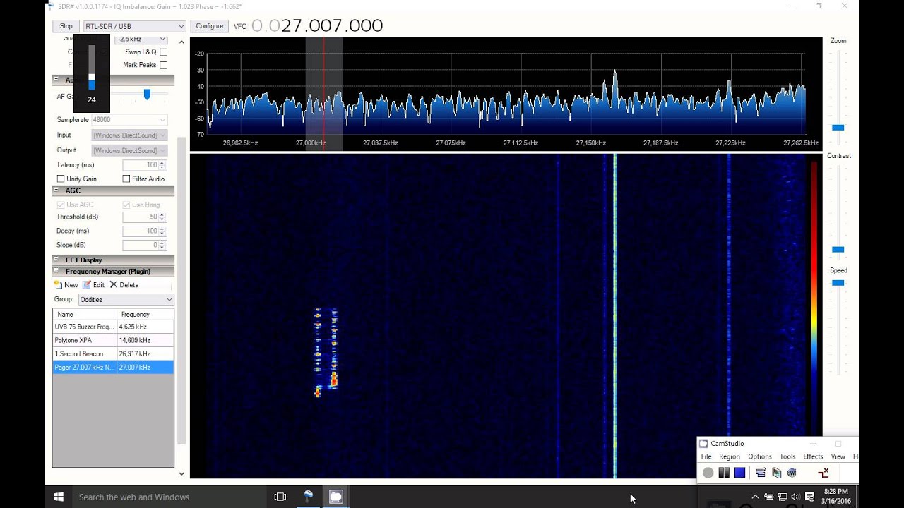 HF POCSAG Signal, Recorded at 27.007 kHz - YouTube