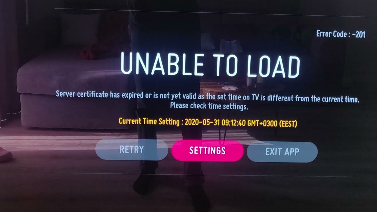 5 Ways To Fix LG TV Error Code 201 Server Certificate Has Expired 5 Ways To Fix LG TV Error Code 201 Server Certificate Has Expired