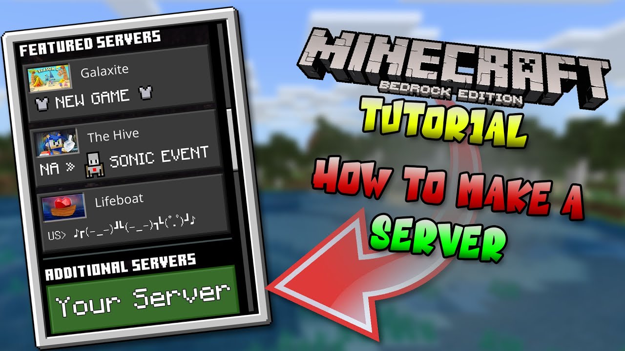 How to Create a Minecraft Bedrock Server - YouTube