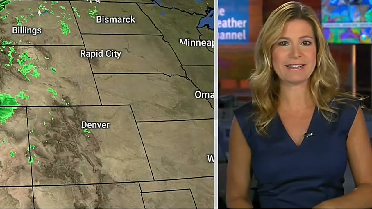 Jen Carfagno - The Weather Channel - 081821 Dark Blue Dress - Profile ...