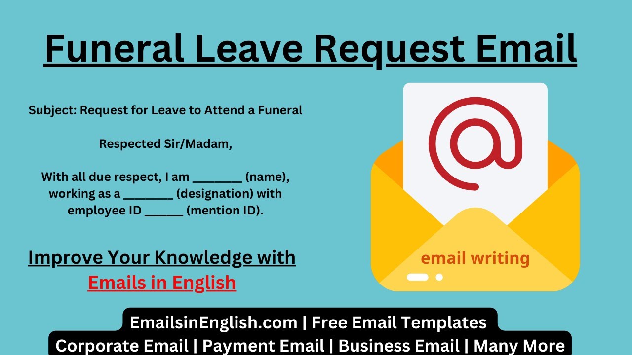 Funeral Leave Request Email - - Leave Email to Attend Funeral - YouTube