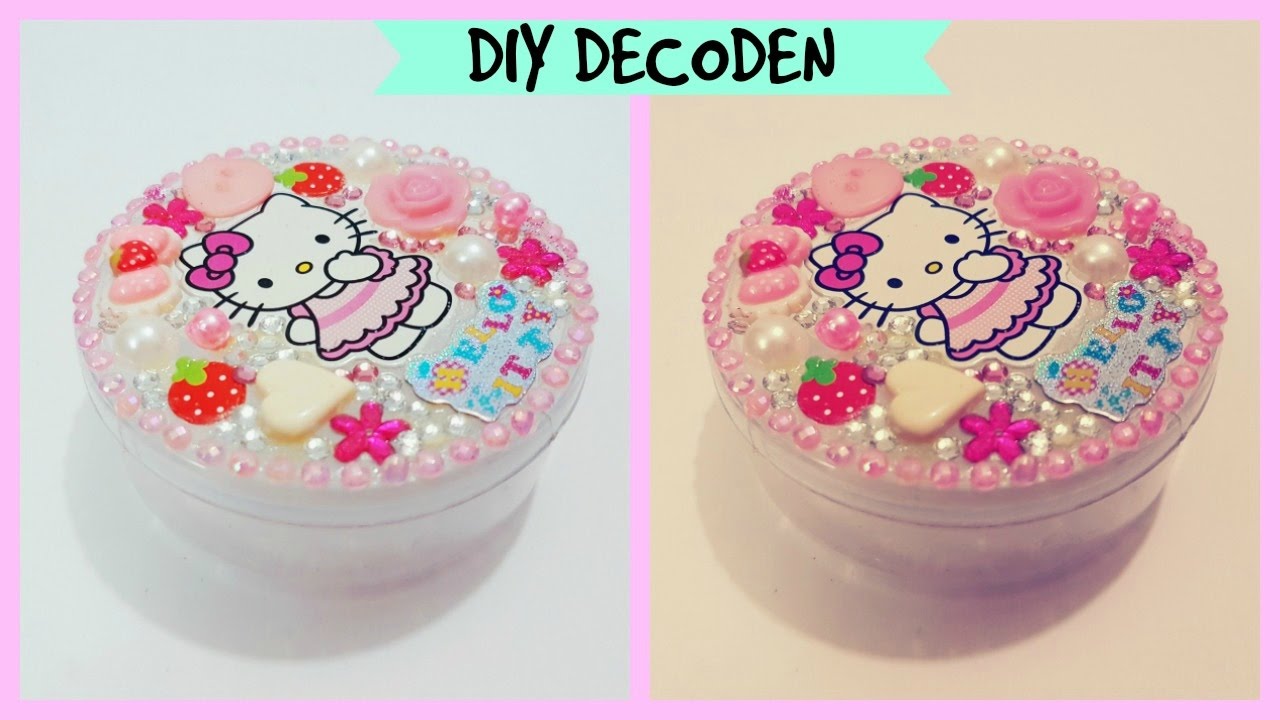 DIY Hello kitty box/How to decoden/decorate storage box/How to bling ...