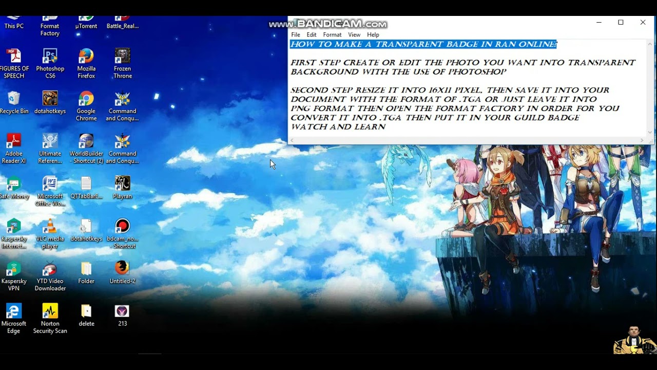 how to make a badge with transparent background Ran online toturial ...