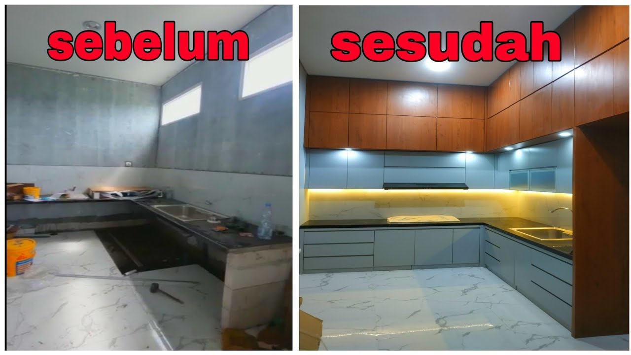 kitchen set minimalis, dapur bersih minimalis - YouTube