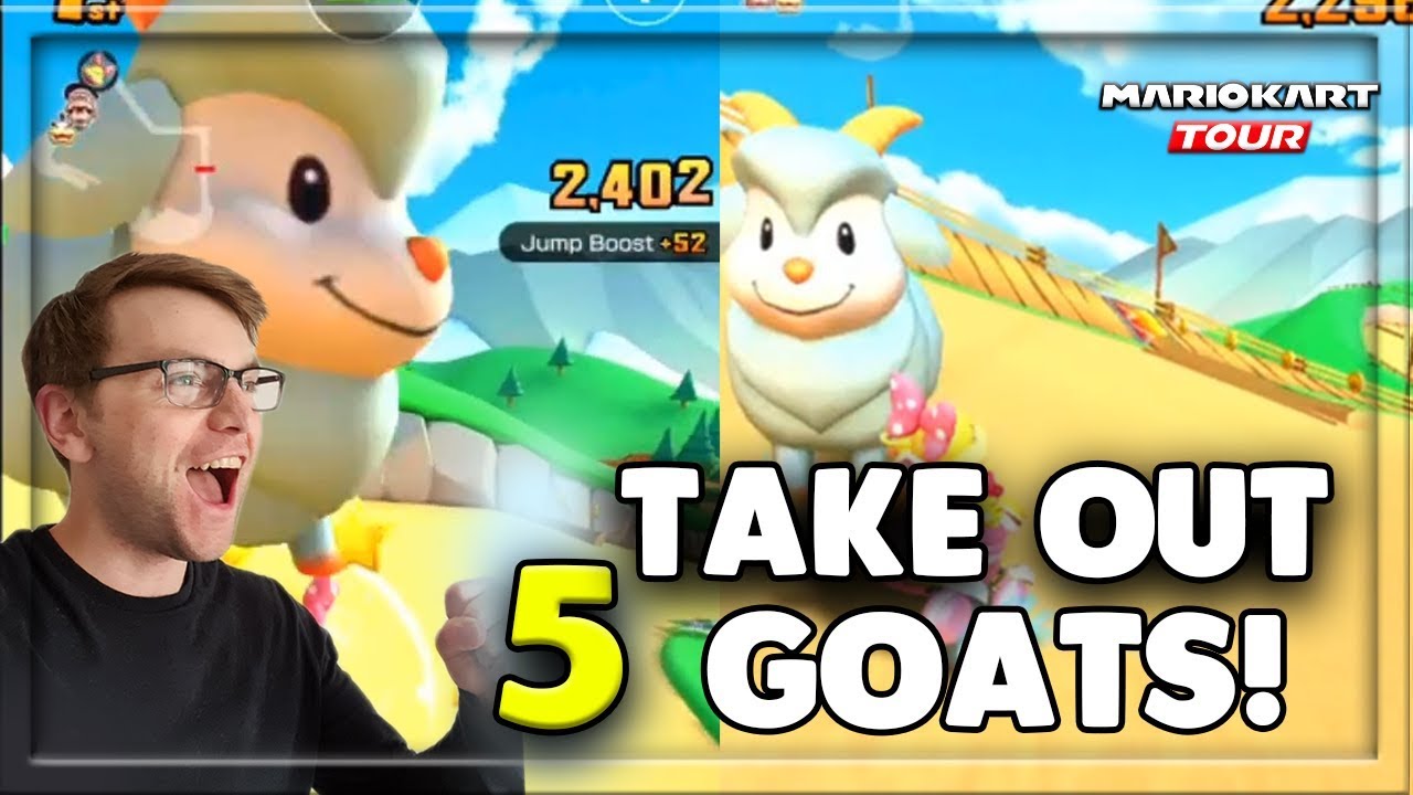 HOW TO TAKE OUT 5 GOATS - MARIO KART TOUR - TOUR CHALLENGES 2 - YouTube
