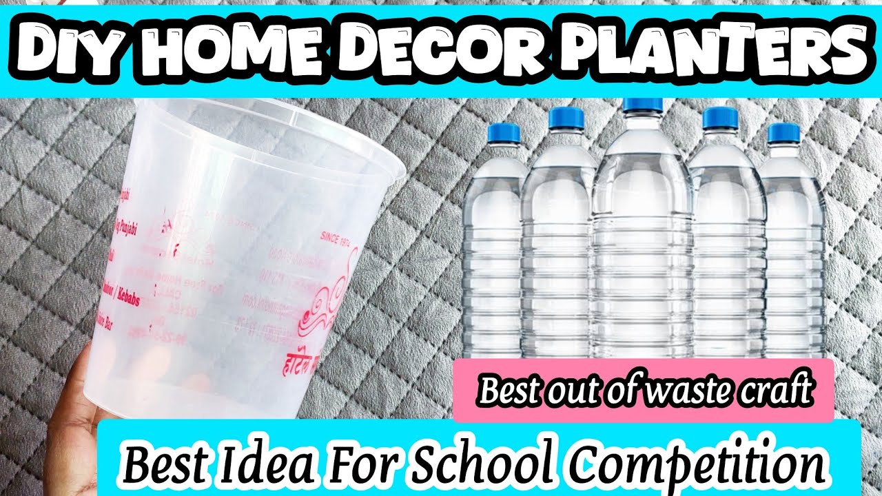 2 Diy Easy to make Unique Planters From Waste Food Container | Diy ...