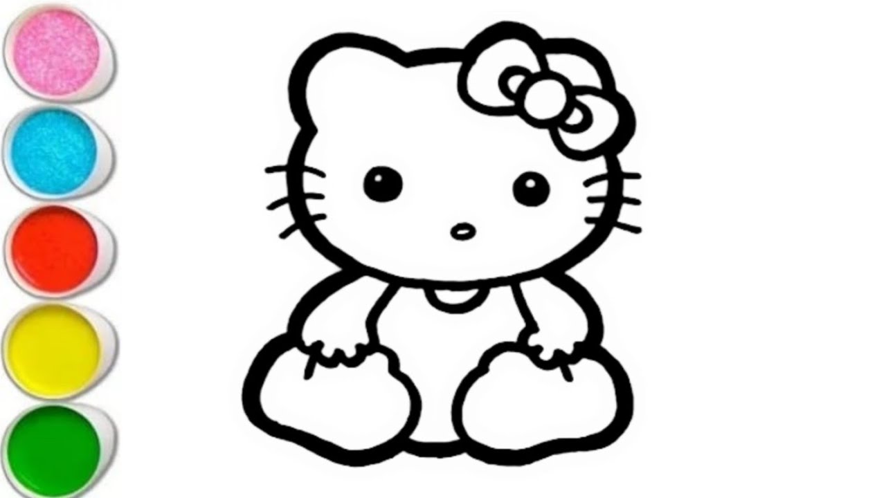 Hello Kitty Easy Drawing, Painting & Coloring For Kids and Toddlers ...