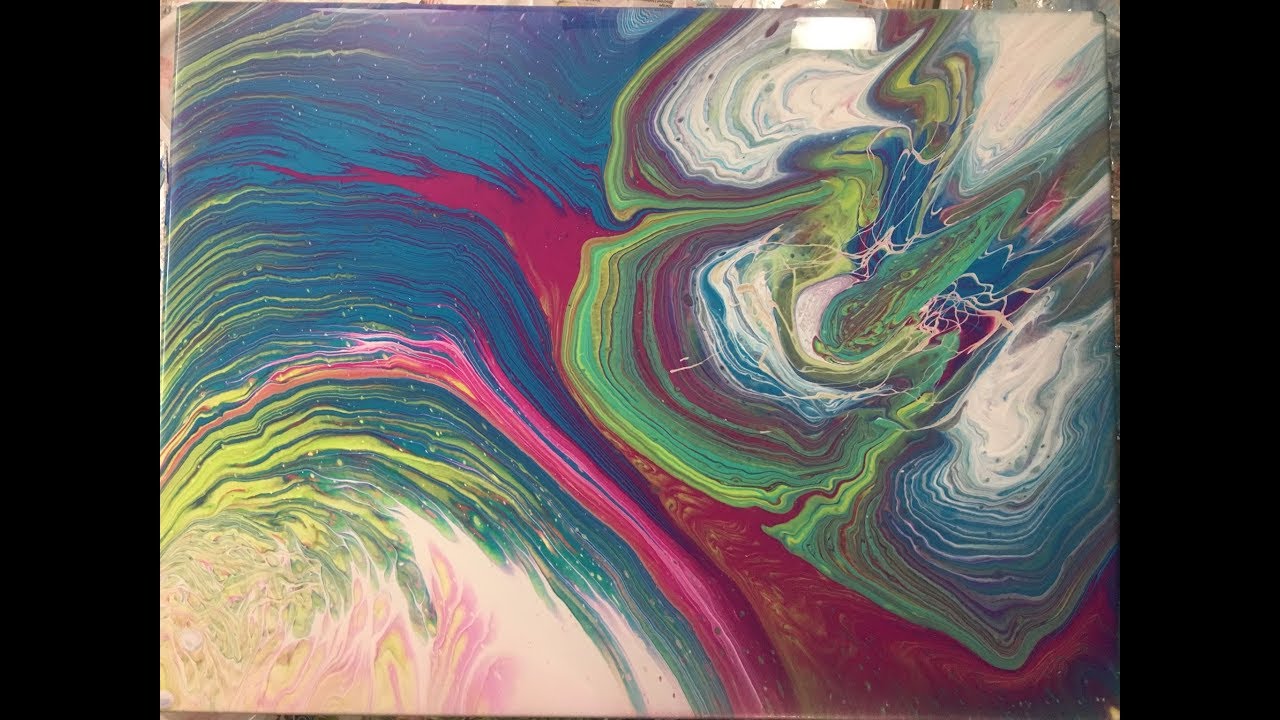 Acrylic Fluid Painting Stretching Double Swirl Pour Technique by Mylene ...