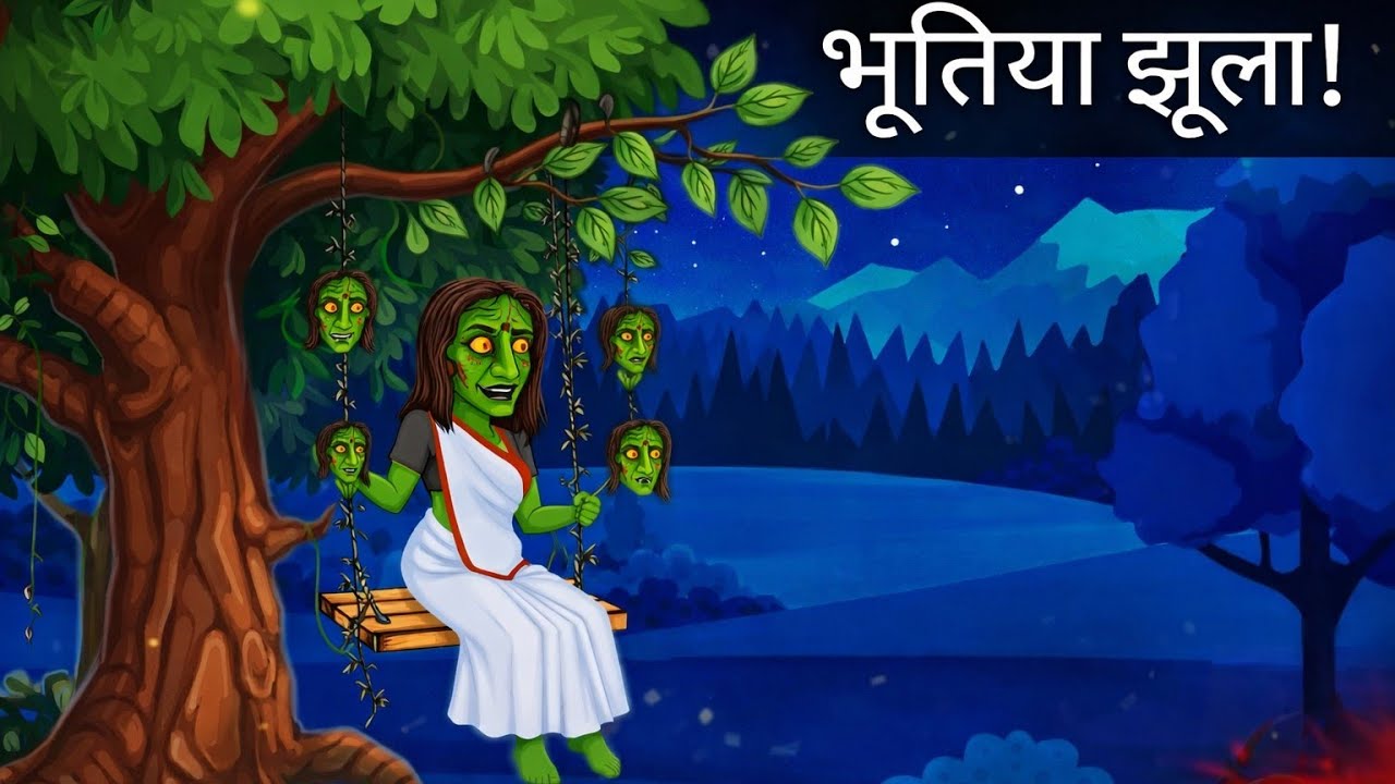 भूतिया झूला। Bhutiya jhoola। Horror story। Horror witch story। Bedtime ...