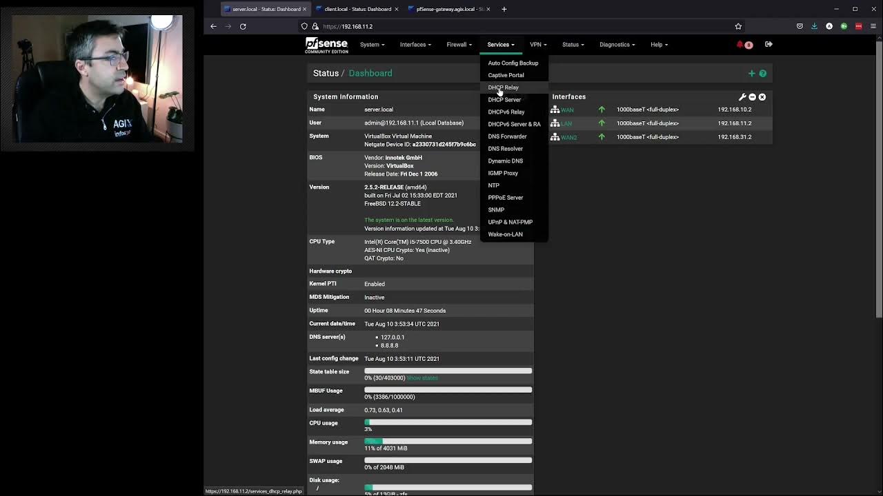 Learn to Configure DHCP Relay services on pfSense 21.x - YouTube