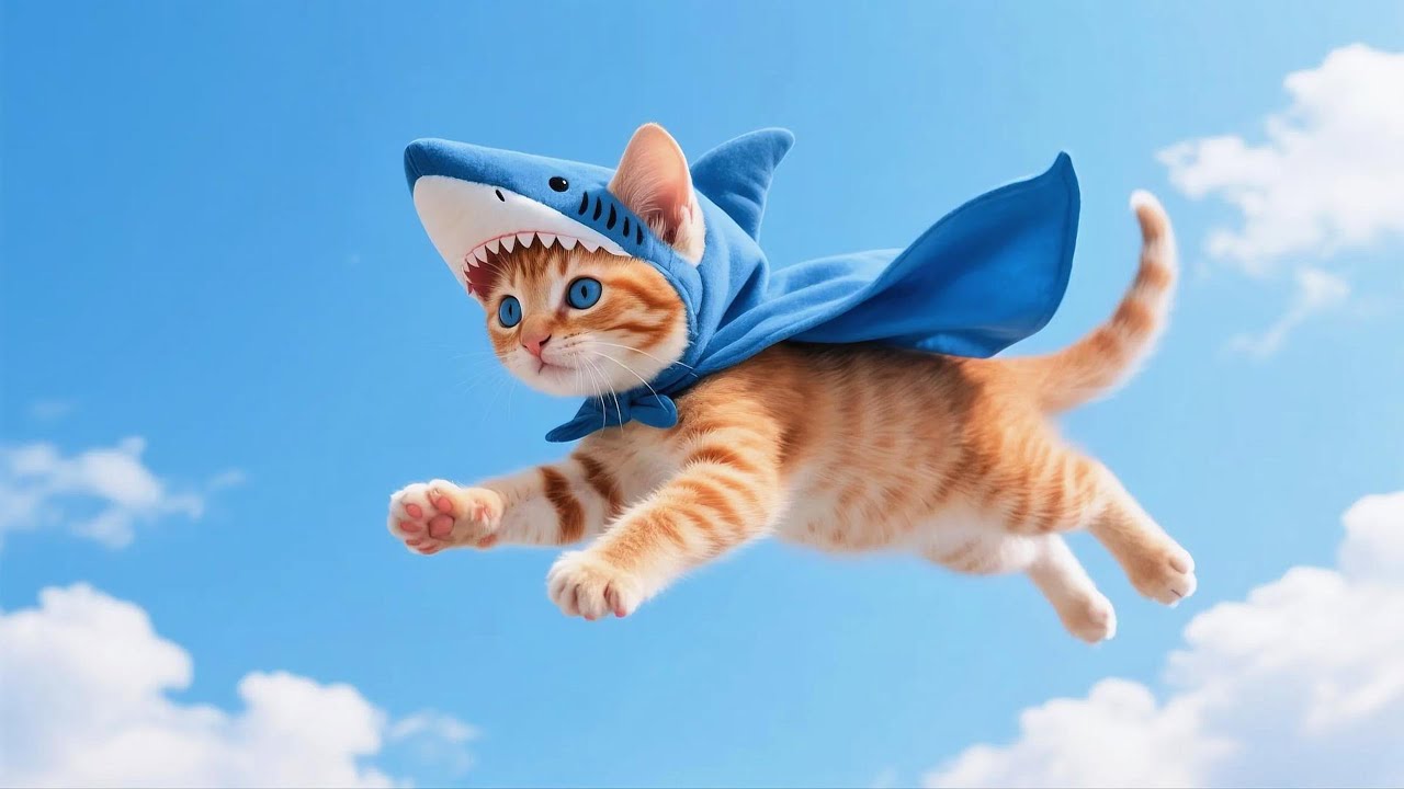 Ginger Kitten's Flying Dream ! 🐱 #cat #cute - YouTube
