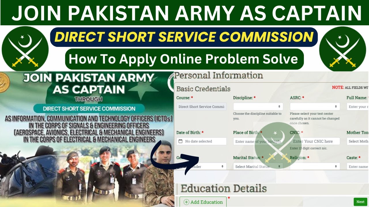 Join Pakistan Army as Captain 2024 | Engineering Officer & ICTO ...