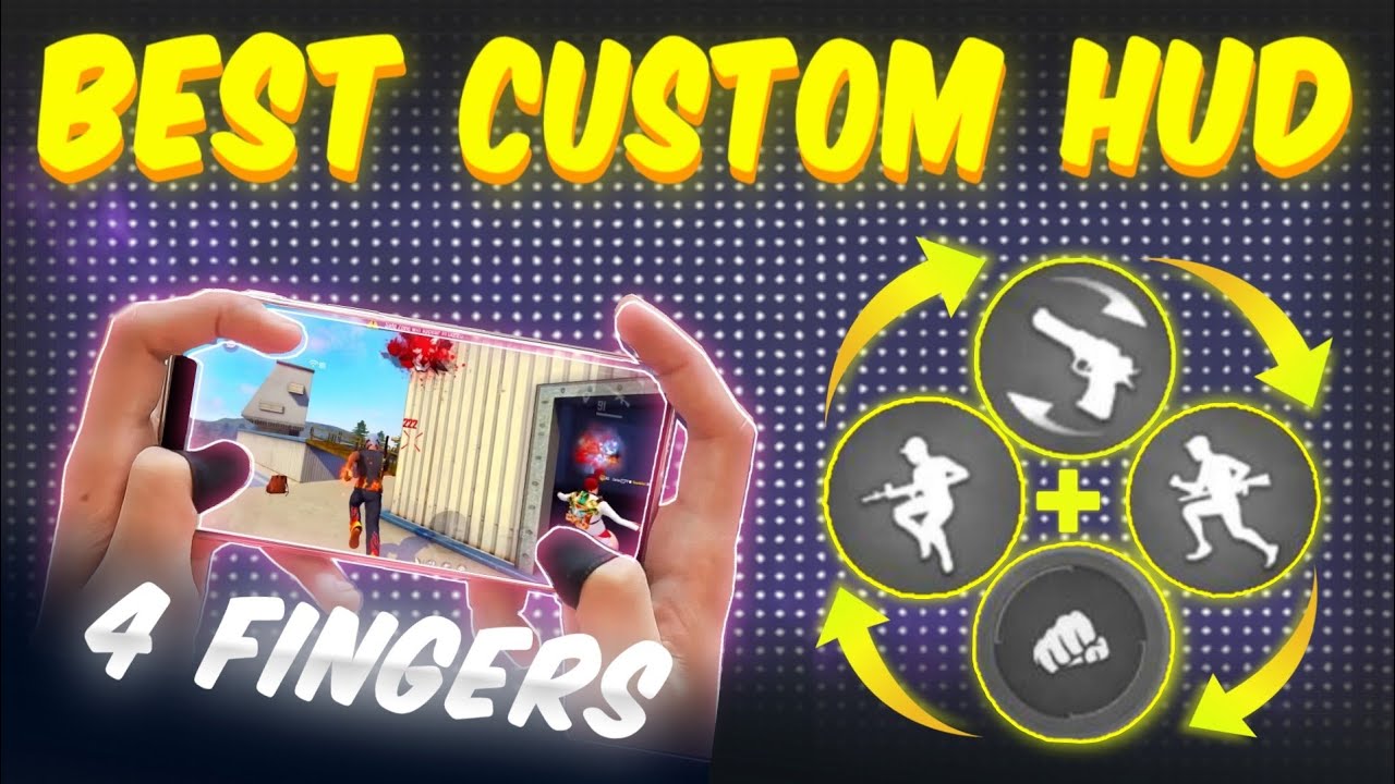 EASY New Top 5 Best 4 Finger Custom Hud Free Fire 2024⚡🔥{MOVMENT ...