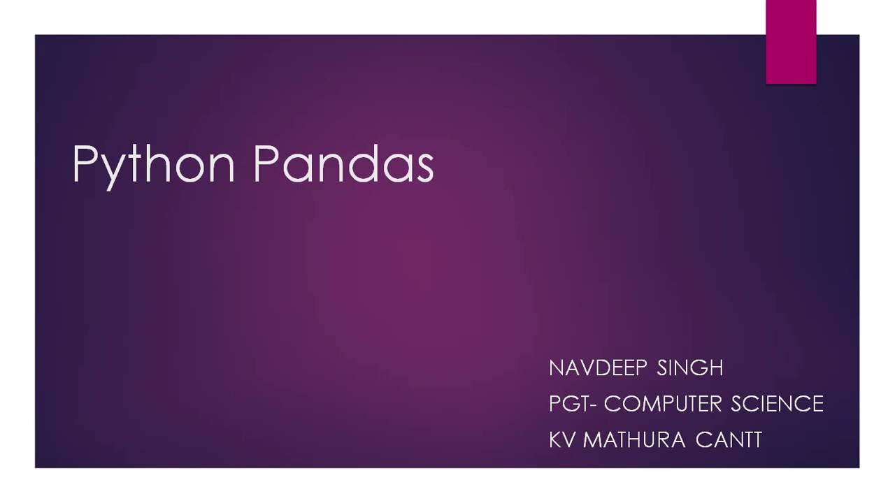 Python Pandas L Intro To Pandas And Seriesinformatics Practices Xi 1253