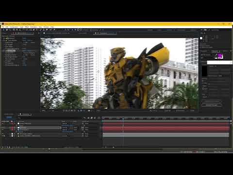 Transformer Bumblebee drunk walk VFX tutorial - Sketchfab, Mixamo, 3DS Max, After Effects ...