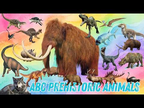 🦖 Prehistoric Safari Animals ABC Song Dinosaur & Ice Age Animals for Kids Learn the Alphabet Jumpy
