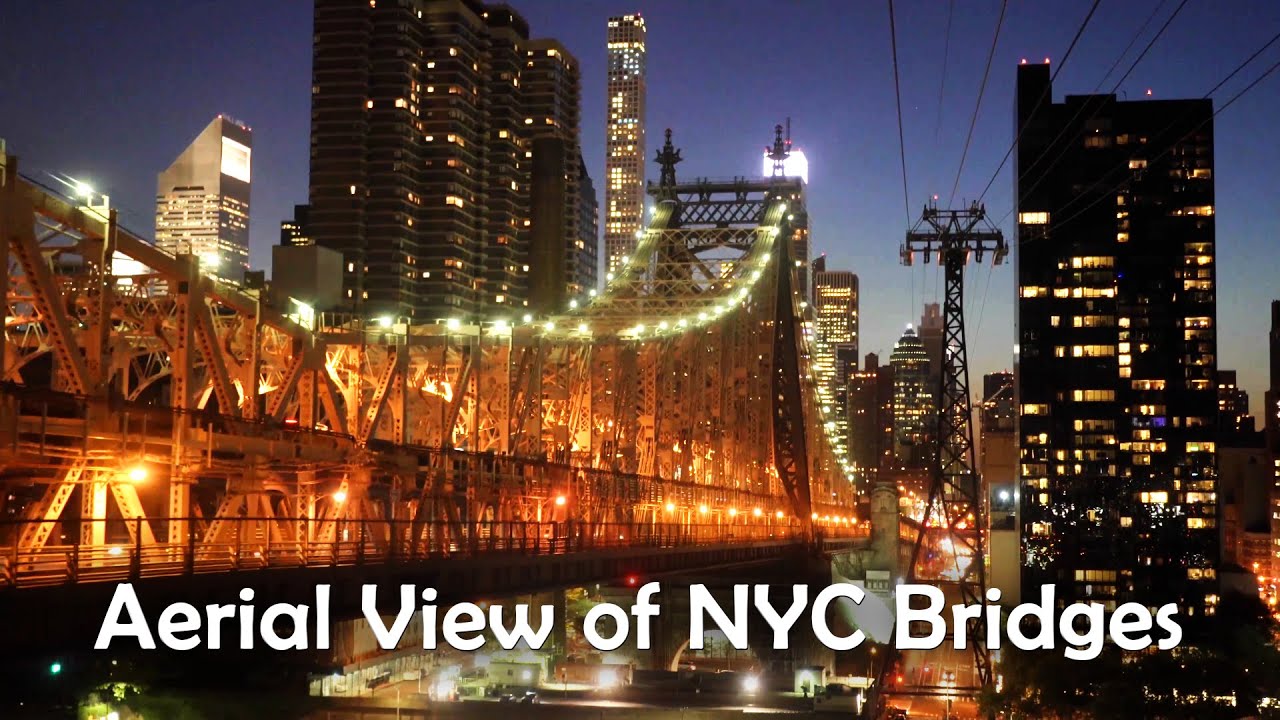 Aerial View of New York City Bridges in 4K - YouTube