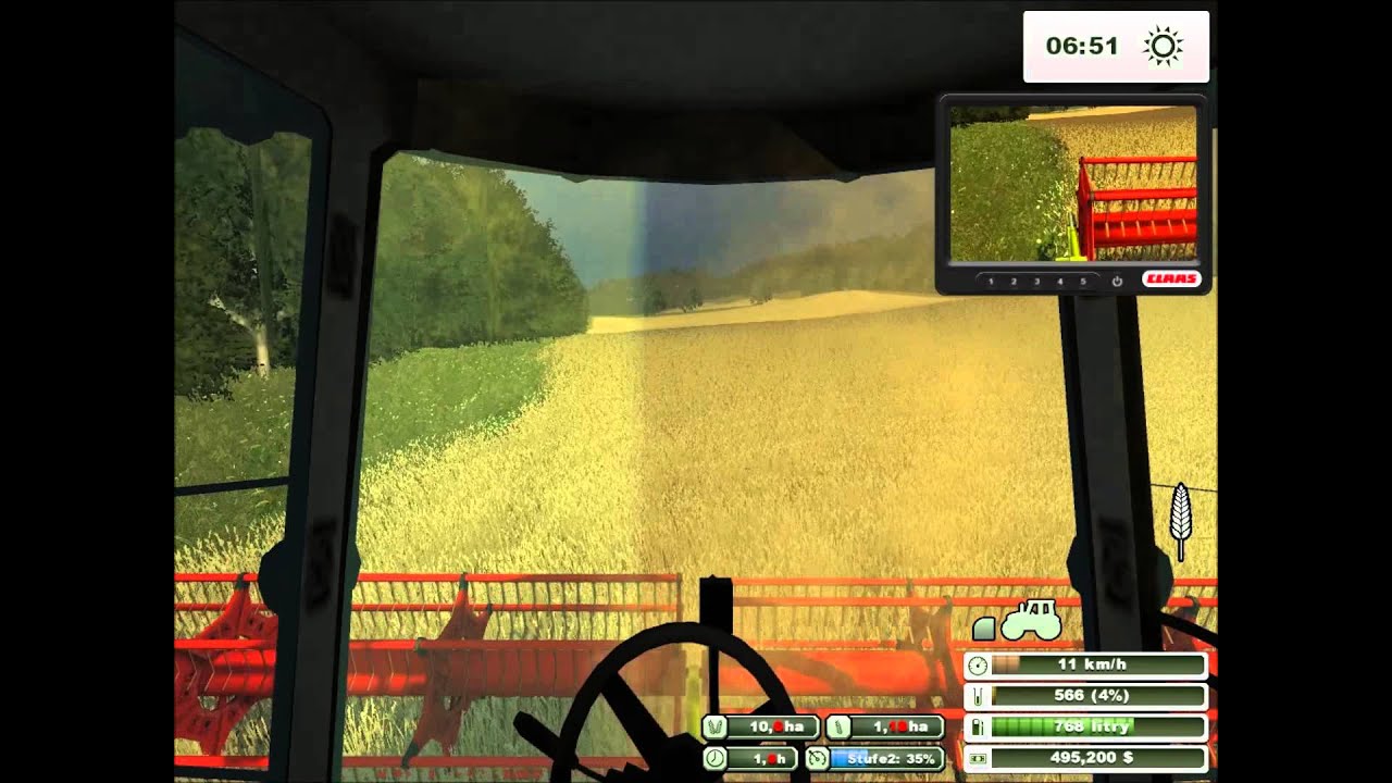 Farma Božice Sklizeň pšenice - YouTube