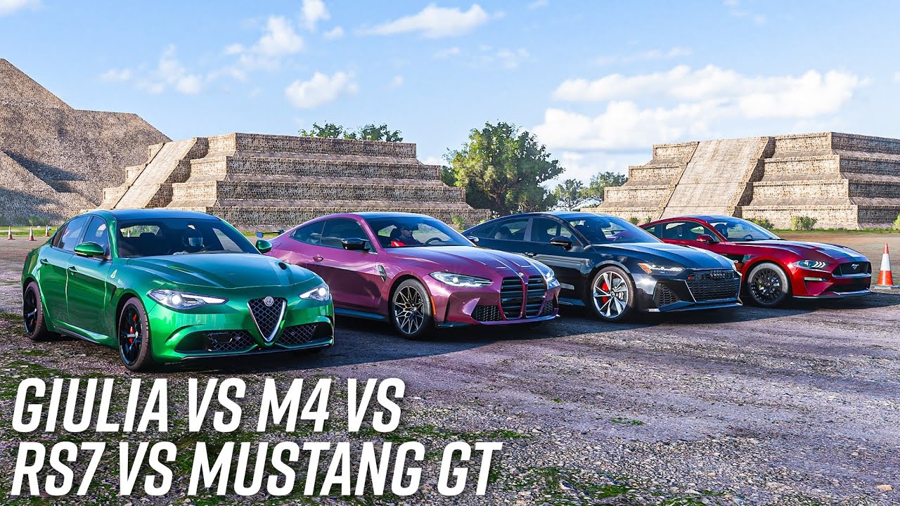 Alfa Romeo Giulia Quadrifoglio vs BMW M4 Comp vs Audi RS7 vs Ford ...
