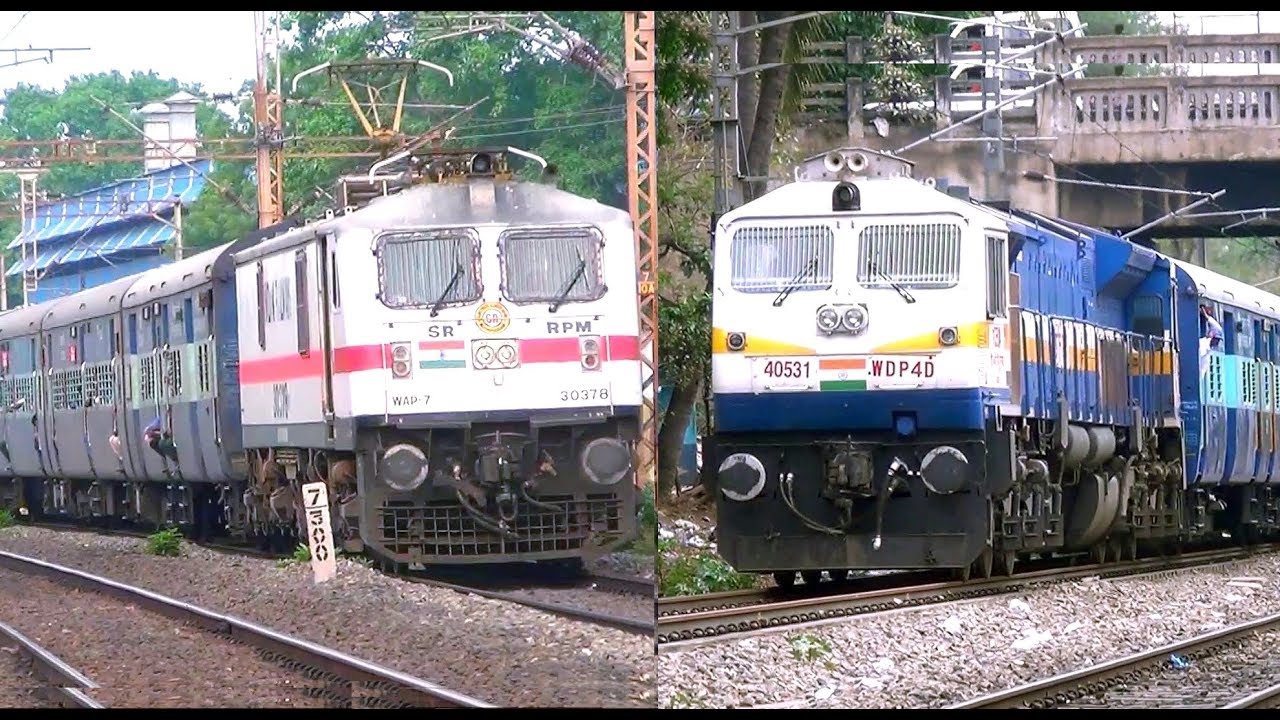 The Growl of WDP-4D and WAP-7 Loco | Indian Railways - YouTube