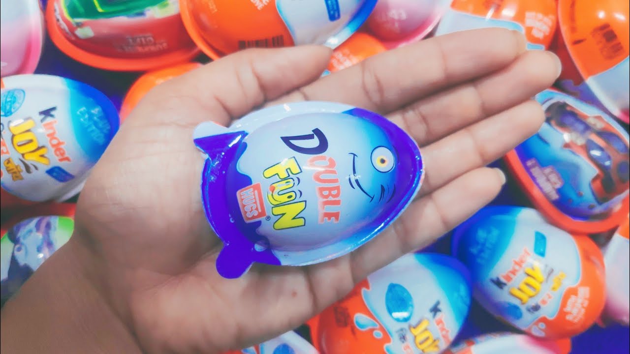 New! kinder joy surprise eggs unboxing | double fun | Lots of kinder ...