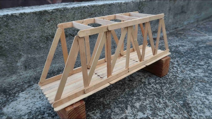 Pratt Truss Bridge Out Of Popsicle Sticks