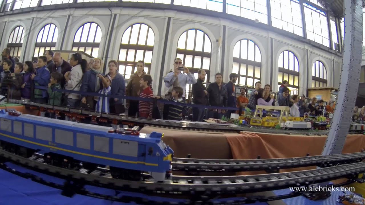 LEGO TRAIN 9V SHOW WORLDS TRAIN LAYOUT EXHIBIT GO PRO NO CRASH ...