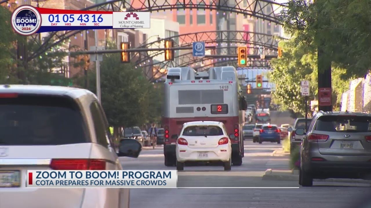 COTA bus routes for Red, White & BOOM! - YouTube